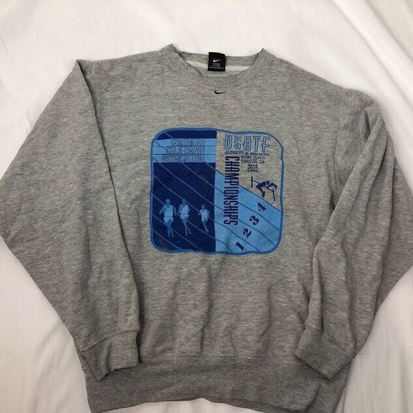 Nike | Sweaters | Vintage Nike Usatf 205 Crewneck Sweater Mens Small ...